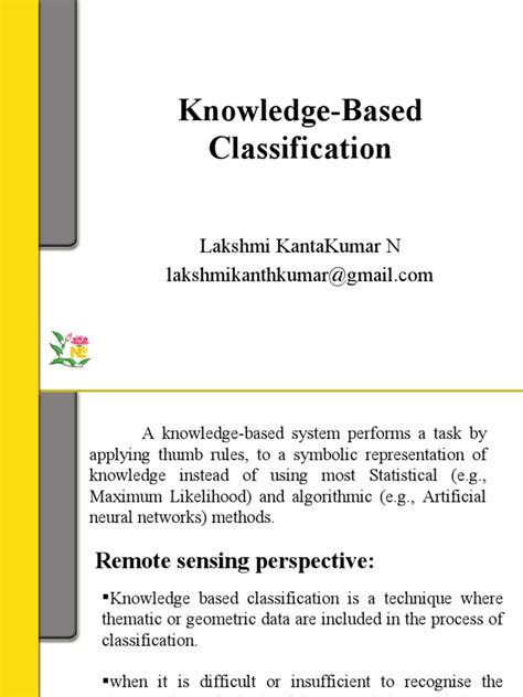 Knowledge Based Classification Lakshmi Kantakumar N Pdf Statistical Classification