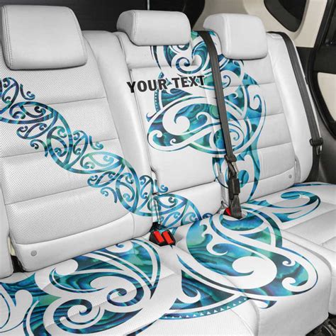 All White Maori Tribal Tattoo Personalised Back Car Seat Cover