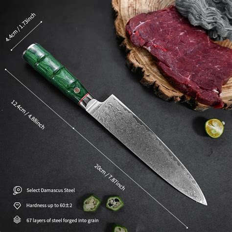 High Quality Vg10 67 Layers Damascus Steel Chef Knife