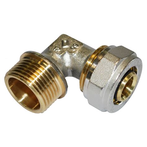 Coude Mâle à Compression Pour Tube Multicouche Diamètre 16 Mm BouttÉ