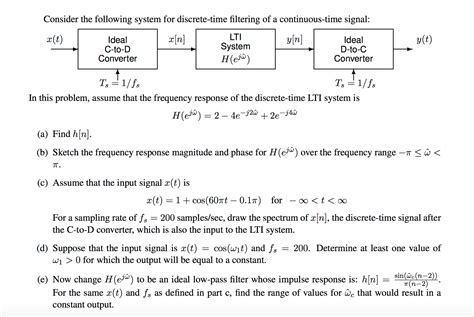 Solved Consider The Following System For Discrete Time