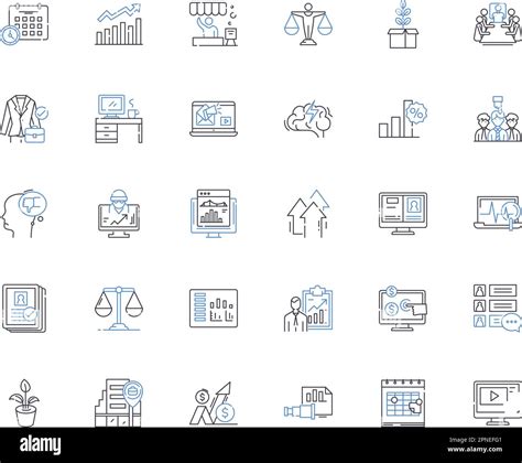 Appraisal Line Icons Collection Evaluation Assessment Rating Valuation Analysis