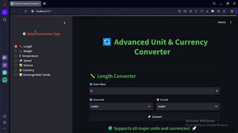 Python Streamlit Webapp Currencyconverter Unitconverter Learning Mohammad Muneeb