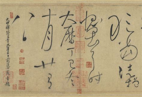 Cursive Chinese Calligraphy Grass Script Ink Brush