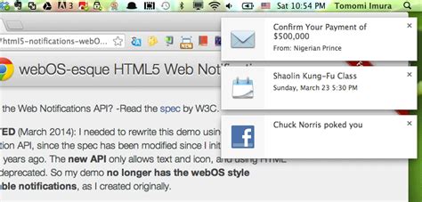 Javascript Html 5 Notifications Are Not Working Locally In Chrome