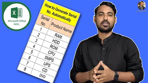 How To Generate Serial No Automatically In Excel Auto Serial Number