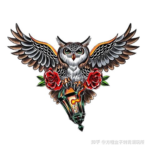 还记得哈利波特的猫头鹰吗？猫头鹰纹身手稿 知乎