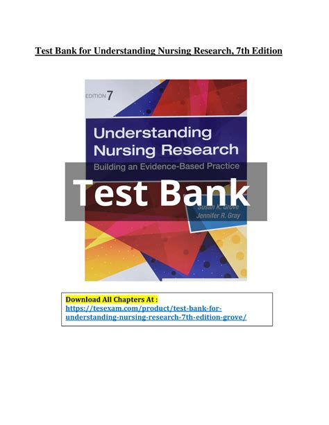 Understanding Nursing Research 7th Edition Grove Test Bank Nr 442