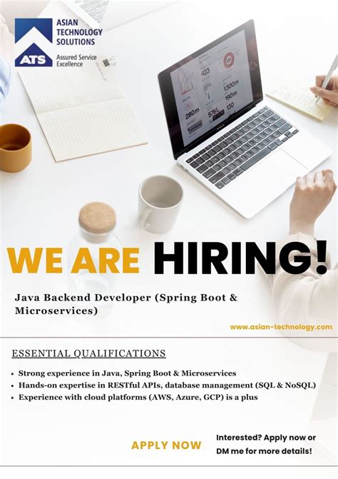 javadeveloper springboot microservices backenddeveloper hiring
