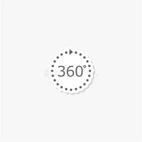 The Angle 360 Degrees Icon 360 Degree View Icon Sticker Isolated On
