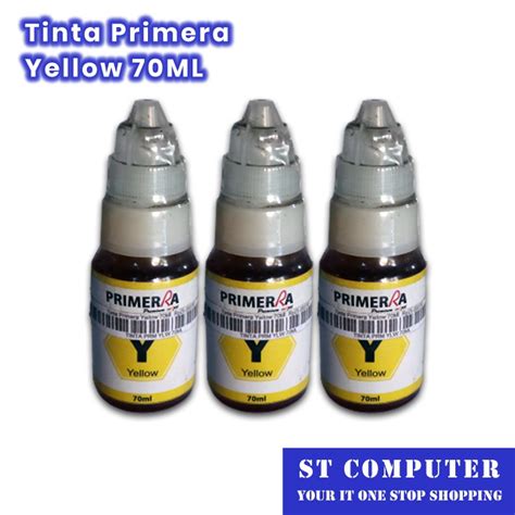 Jual Tinta Printer Primera Yellow Kuning 70ml Untuk Refill Cartridge Tabung Infus Printer Canon