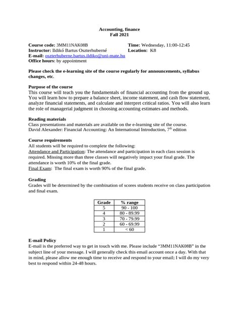 Syllabus Fall 2021 Pdf