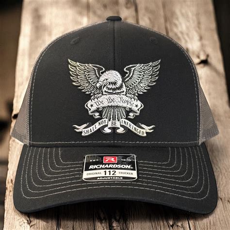 We The People Bald Eagle Leather Patch Hat Flexfit Or Richardson 112