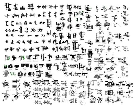 Different Cad Structures 2d View Layout File In Autocad Format