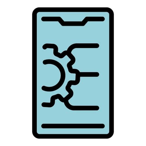 Premium Vector Gear System Phone Icon Outline Vector Data Result