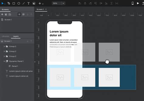 how to simulate scrolling in justinmind