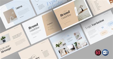 Рекомендации по бренду Шаблоны для печати Включая марка и