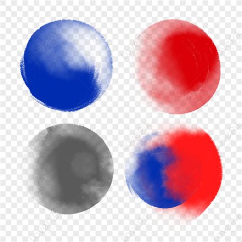 한국 일러스트 국기 레드 블루 워터 컬러 블록 태극기제헌절검은 Png 일러스트 무료 다운로드 Lovepik