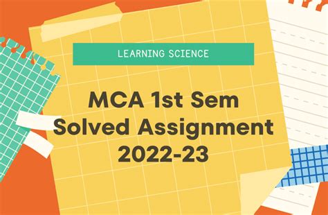 Ignou Mca 1st Sem Solved Assignment 2022 2023 Learning Science