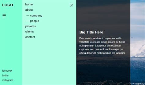 18 Css Off Canvas Menu Navigation Onaircode