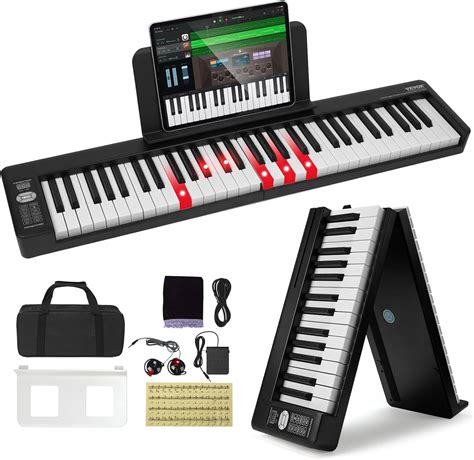 Vevor Bluetooth And Midi Portable Electronic Digital Foldable Piano With Sustain