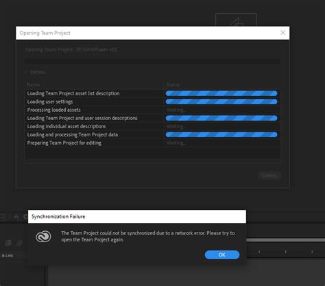 Bug Connection Lost Cant Access My Team Projec Adobe Product
