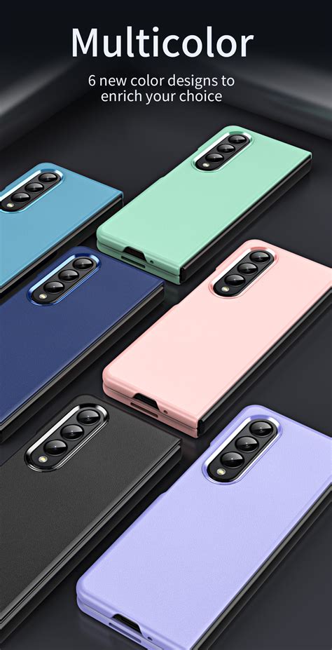 Leather Foldable Smart Ohone Case For Galaxy Z Fold 4 3 Business Pu Phone Case For Samsung Z