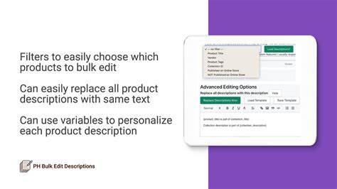 Ph Bulk Edit Descriptions Bulk Edit Product Description Shopify App Store
