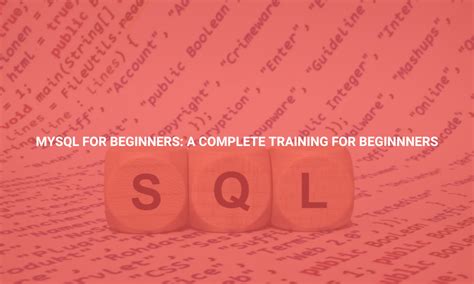 Mysql For Beginners A Complete Training For Beginnners Alpha Academy