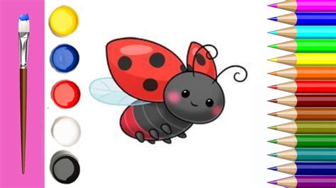 Cartoon Flying Ladybug