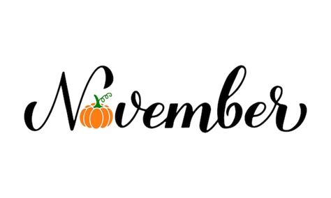 November Word Art
