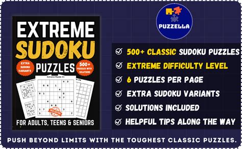 500 Extreme Sudoku Puzzles For Adults Teens And Seniors