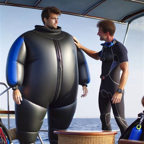 Inflated Wetsuit By Floatingmuscleblimp On Deviantart