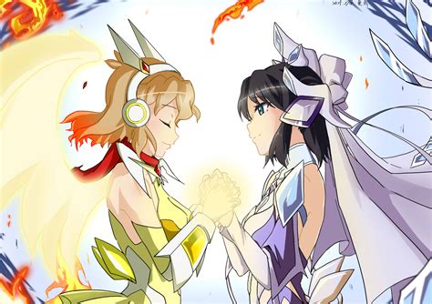 Kohinata Miku Tachibana Hibiki Symphogear Senki Zesshou Symphogear