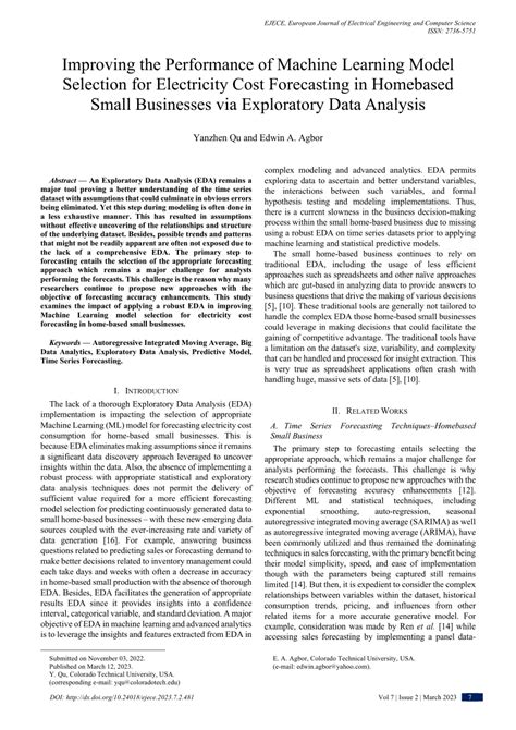 Pdf Improving The Performance Of Machine Learning Model Selection For Electricity Cost