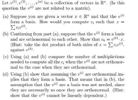 Solved Let Vl V U M Be A Collection Of Vectors In Chegg