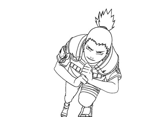 Naruto Coloring Shikamaru Drawing Coloring Pages