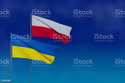 3d 렌더링 플래그 우크라이나와 폴란드 텍스트 또는 디자인을위한 장소 0명에 대한 스톡 사진 및 기타 이미지 0명 3차원 형태 기 Istock