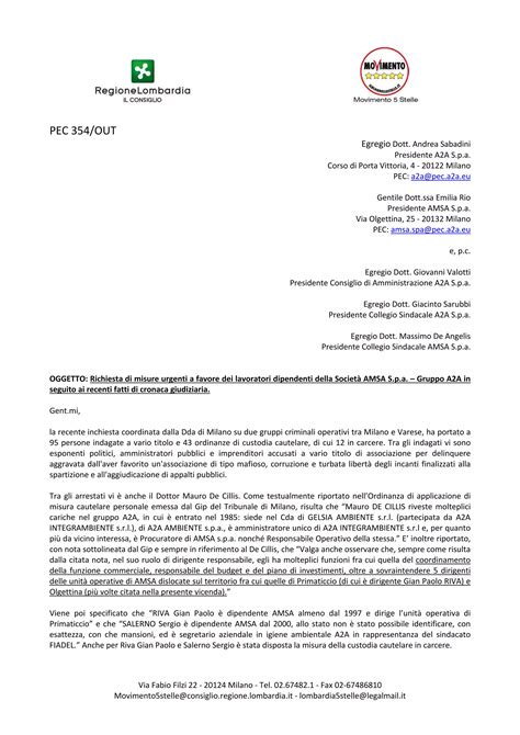 Lettera Vertici Amsa A2a Pdf