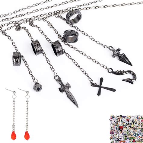 Zaky Hunter X Hunter Kurapika Earrings Chain Finger Rings Bracelet Punk Layered