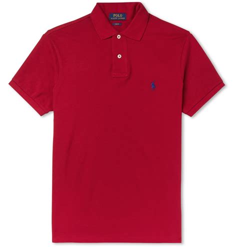 Polo Ralph Lauren Slim Fit Cotton Piqué Polo Shirt Red Polo Ralph Lauren