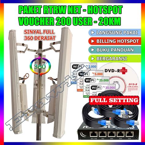 Jual Paket Usaha Wifi Isp Rt Rw Net Hotspot Voucher Lengkap Profesional Full Setting User