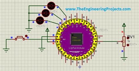 Arduino Lilypad Simulation In Proteus The Engineering Projects Artofit