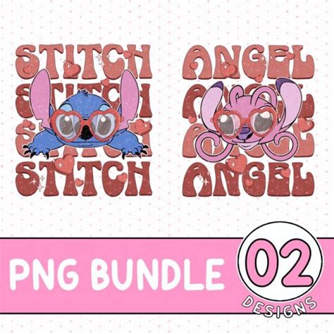 Disney Stitch Angel Couple Png Stitch And Angel Valentine Png Honeymoon Png Disneyland