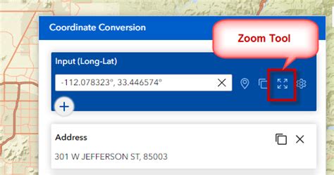 Coordinate Conversion Widget