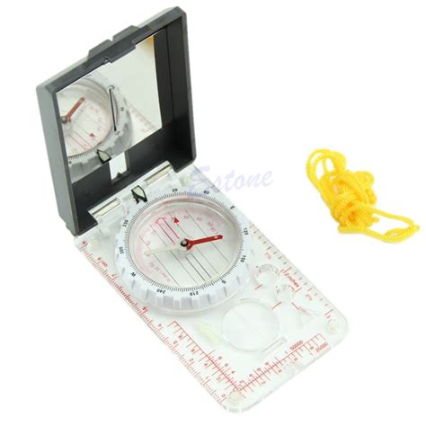 Mini Ruler Map Scale Mirror Navigation Compass Sco Vicedeal