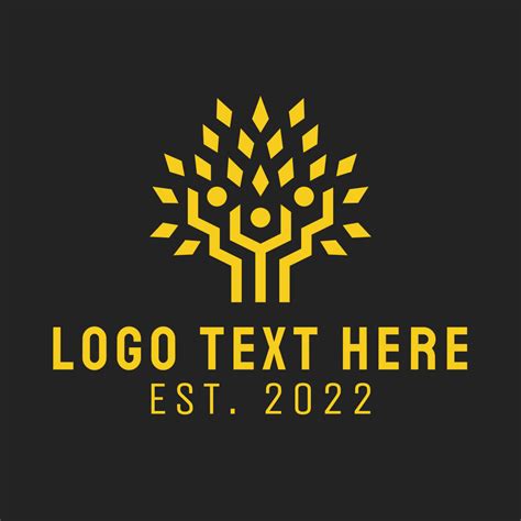 Gold Human Tree Foundation Logo Brandcrowd Logo Maker