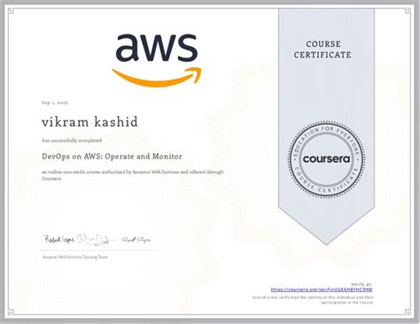 Vikram Kashid On Linkedin I Have Successfully Completed Devops On Aws