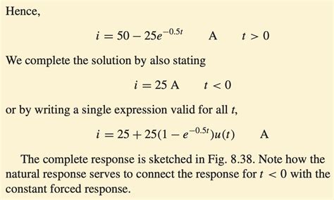 Solved And Recall That I If In The Natural Response Is