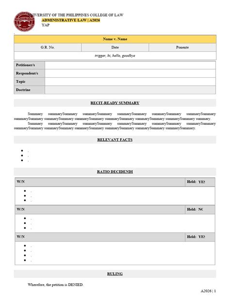 Admin Digest Template A2026 Pdf